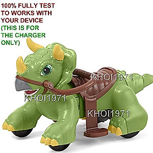 KHOI1971 Wall Charger AC Adapter Cable Compatible with Kid Trax Rideamales Dino Dinosaur Play Ride on 6V Battery Charger