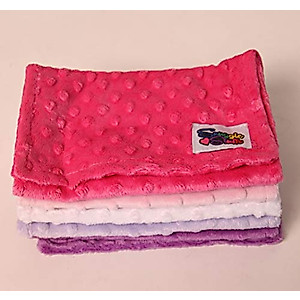 Snuggle Stuffs Baby 5 Pack Minky Dot Burp Cloths - Girls