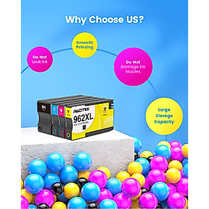 Remanufactured 962XL Ink Cartridge for HP 962 Work with HP OfficeJet Pro 9010 Ink Cartridges HP OfficeJet Pro 9012 9015 9018 9020 9025 9027 9028 Printer