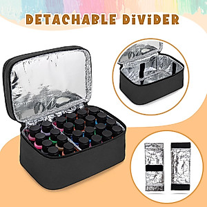 BAFASO Acrylic Paint Organizer Holds 24 Bottles of 2 fl.oz Acrylic Paint, Acrylic Paint Storage Case with Tools Storage Section (No Accessories Included), Black