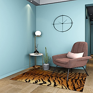 Animal Tiger Print Area Rugs for entryway Rugs 1'x1.7'/12"x20"/30x50cm, for Living Room, Anti-Skid Extra Comfy Fluffy Floor Carpet for Indoor Home Decorative