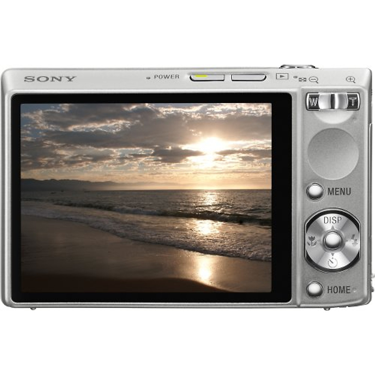 Sony Cybershot DSC-T100 8MP Digital Camera with 5x Optical Zoom and Super Steady Shot (Silver)