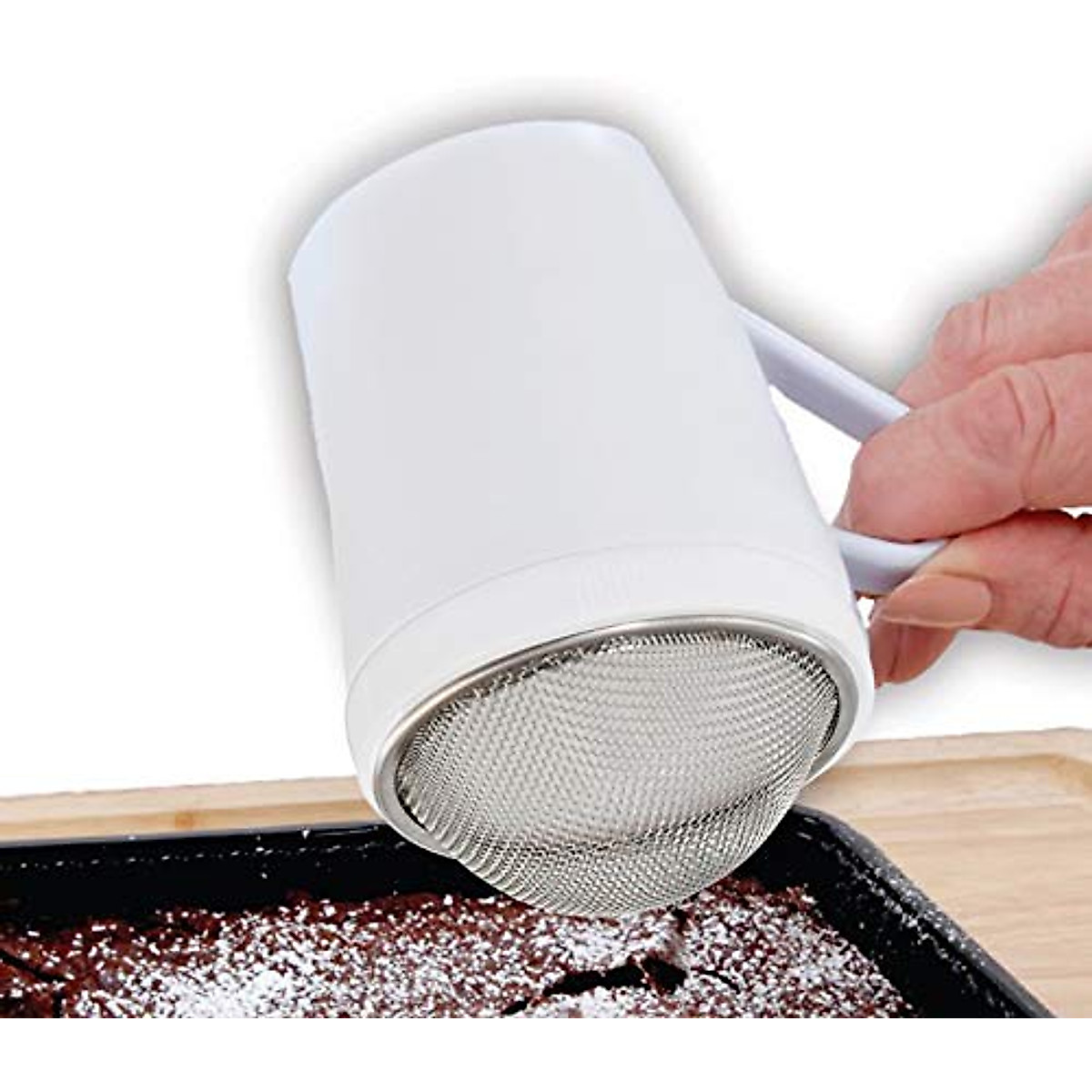HOME-X Powdered Sugar Shaker, Sifter for Confectioner’s Sugar, Baking Supplies