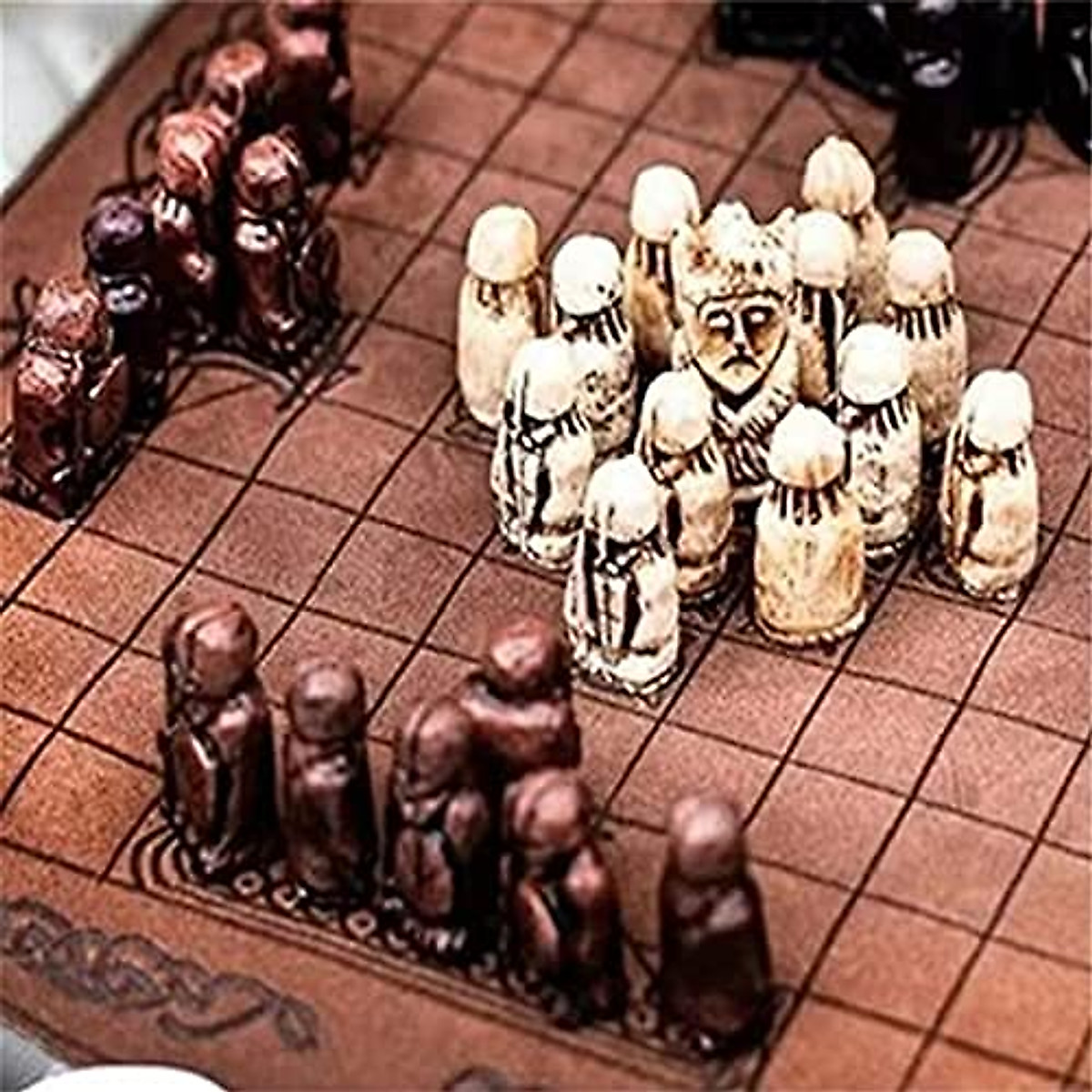 Viking Chess Board Game Tridimensional Chess Set Travel Games Intelligence Tabletop Game (Wooden Box)