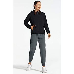 Libin Women's Cargo Joggers Lightweight Quick Dry Hiking Pants Athletic Workout Lounge Casual Outdoor, Steel Gray S