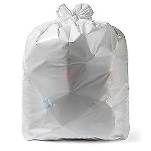 Aluf Plastics 33 Gallon Trash Bags, 33" x 39" , White (Pack of 150) - For Bathroom, Household, Office, and Lightweight Garbage - Coreless Rolls