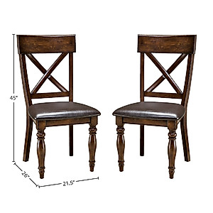 Imagio Home Kingston X-Back Side chair w/PU seat, Set of 2