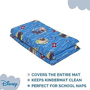 Disney Puppy Dog Pals - Blue, Grey, Yellow and Red Preschool Nap Pad Sheet