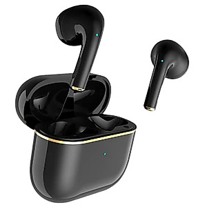 Homokasa Wireless Earbuds Bluetooth Headphones 5.3 True Wireless Stereo Earphones in-Ear Compatible with Apple & Android Built-in Microphone IPX4 Headset Premium Deep Bass for Sport Black (M)