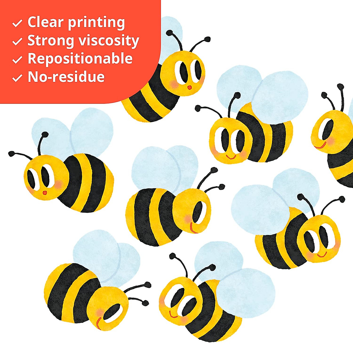 DECOWALL DS6-2020 Numbers Wall Stickers Wall Decals Peel and Stick Removable Wall Stickers for Kids Nursery Bedroom Living Room