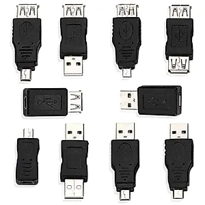 Blacell OTG 5 Pin F/M Mini Changer Adapter Converter USB Male to Female Micro USB