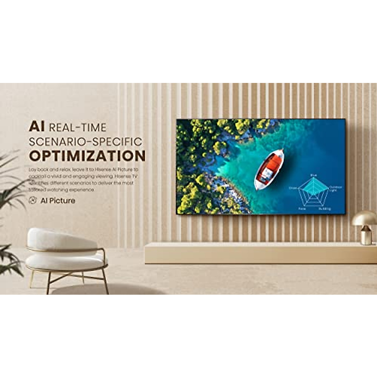 Hisense ULED 4K Premium 55U6H Quantum Dot QLED Series 55-Inch Smart Google TV, Dolby Vision Atmos, Voice Remote, Compatible with Alexa (2022 Model), Black