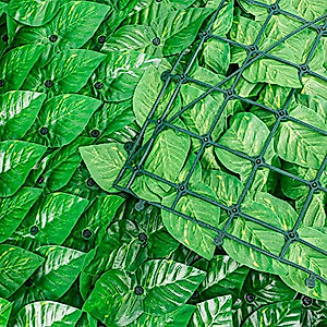 NyShine Artificial Privacy Fence Screen, 39'' x 118'' Ivy Fence Covering Faux Vine Leaf Panels Decoration Patio Privacy Green Wall for Indoor Outdoor Garden Yard Backyard