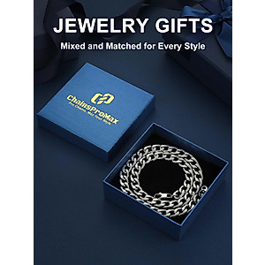 Silver Curb Chain 9mm Chain Stainless Steel Choker Necklace Mens Father's Day Gift