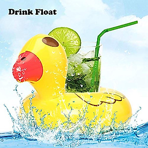 Pool Floaties for Girl Dolls, Fun Swimming Pool Party Ring Inflatable Drink Holder for11.5 inch Dolls Pool Toys