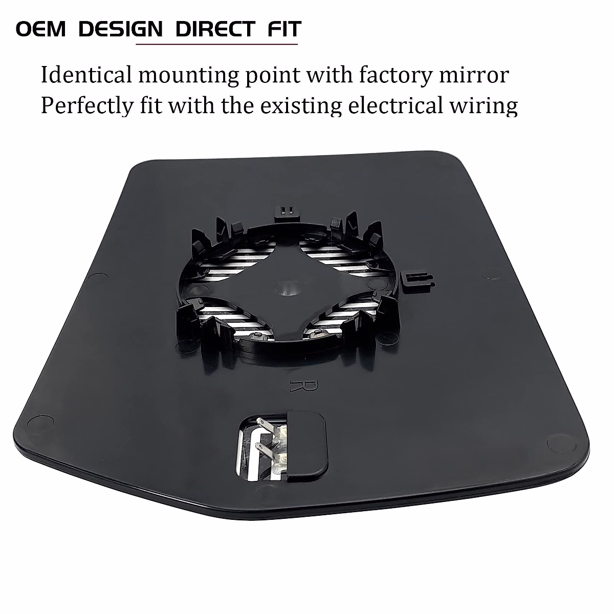 New Passenger Right Side Heated Mirror Replacement for 2004-2014 Ford F150 Mirrors - Side View Heated Convex Mirror Glass with Rear Holder 4L3Z-17K707-DA