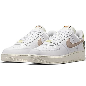 Nike Women's AIR Force 1 '07 Next Nature Shoes, White/Boarder Blue/Citron Tint/Pink Oxford, 8