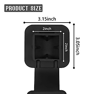 PVOTAWP Trailer Hook Dust-Proof Plug, Tow Hitch Covers 1.9 Inch American Flag Traction Cover, Square Mouth Trailer Receive Tube Protection Cover Universal for Most Car Accessories (Silver)