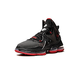 Nike Men's Lebron 19 Space Jam Basketball Shoes, Black/Red, 8.5
