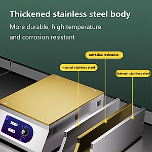Commercial Souffle Machine, 1500W Electric Souffle Pastry Machine, Temperature Range 50~300°C, With Non-Stick Copper Heating Plate, Cake Baker Equipment, For Restaurants, Bakeries