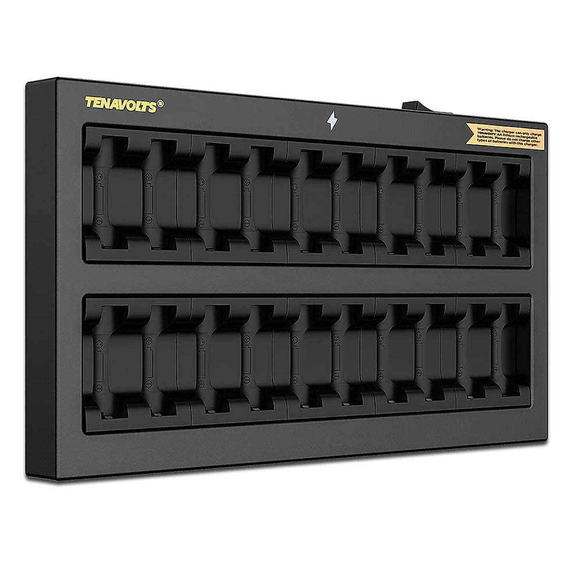 TENAVOLTS 1.5V AA Lithium Rechargeable Battery, 1.8h Fast Charge, Wall Charger, Constant Output at 1.5V, 2775 mWh, 20 Count with Charger