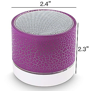 Portable Wireless Mini Bluetooth Speaker,AICase Super Bass Stereo Rechargeable Speaker with LED Lights