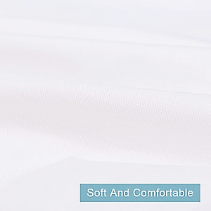 NTBAY 4 Pack Zippered Waterproof King Pillow Protectors, Super Soft Quiet Zip Pillow Protectors, 20x36 Inches Jersey Pure White Waterproof Pillow Cases Covers