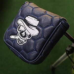 PINMEI Golf Mallet Putter Head Cover Mallet Headcovers Magnetic Club Cover Perfect for Scotty Cameron Odyssey Taylormade Ping (4.7×6 inches)