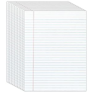 Office Depot Glue-Top Writing Pads, 8 1/2in. x 11in., Legal Ruled, 50 Sheets, White, Pack Of 12 Pads, 99409