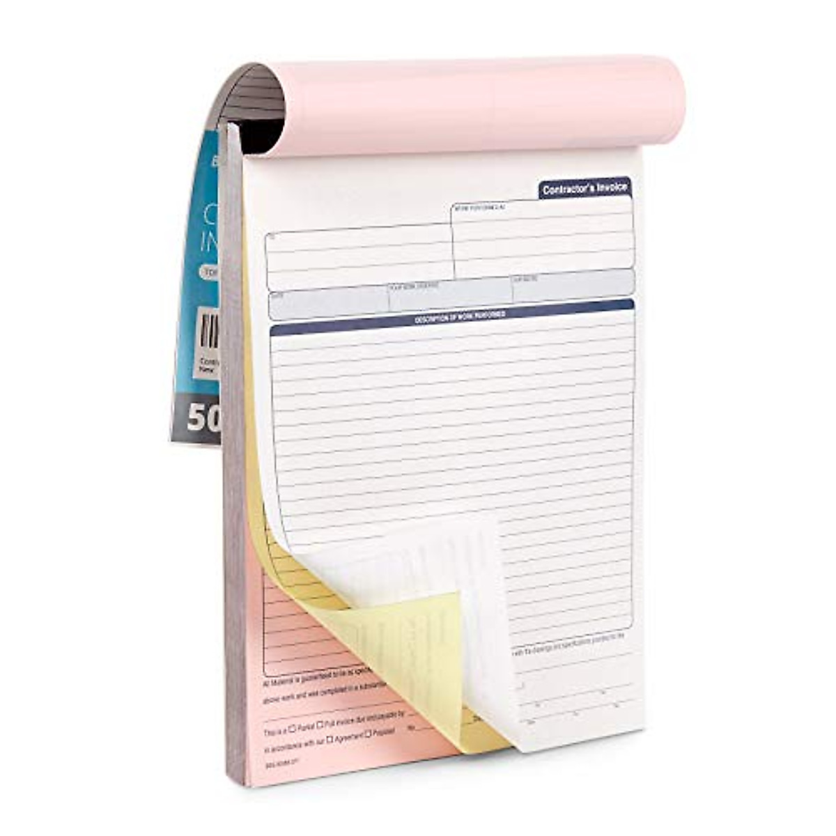 Contractors Invoice & Work Order Book | 3-Part Carbonless