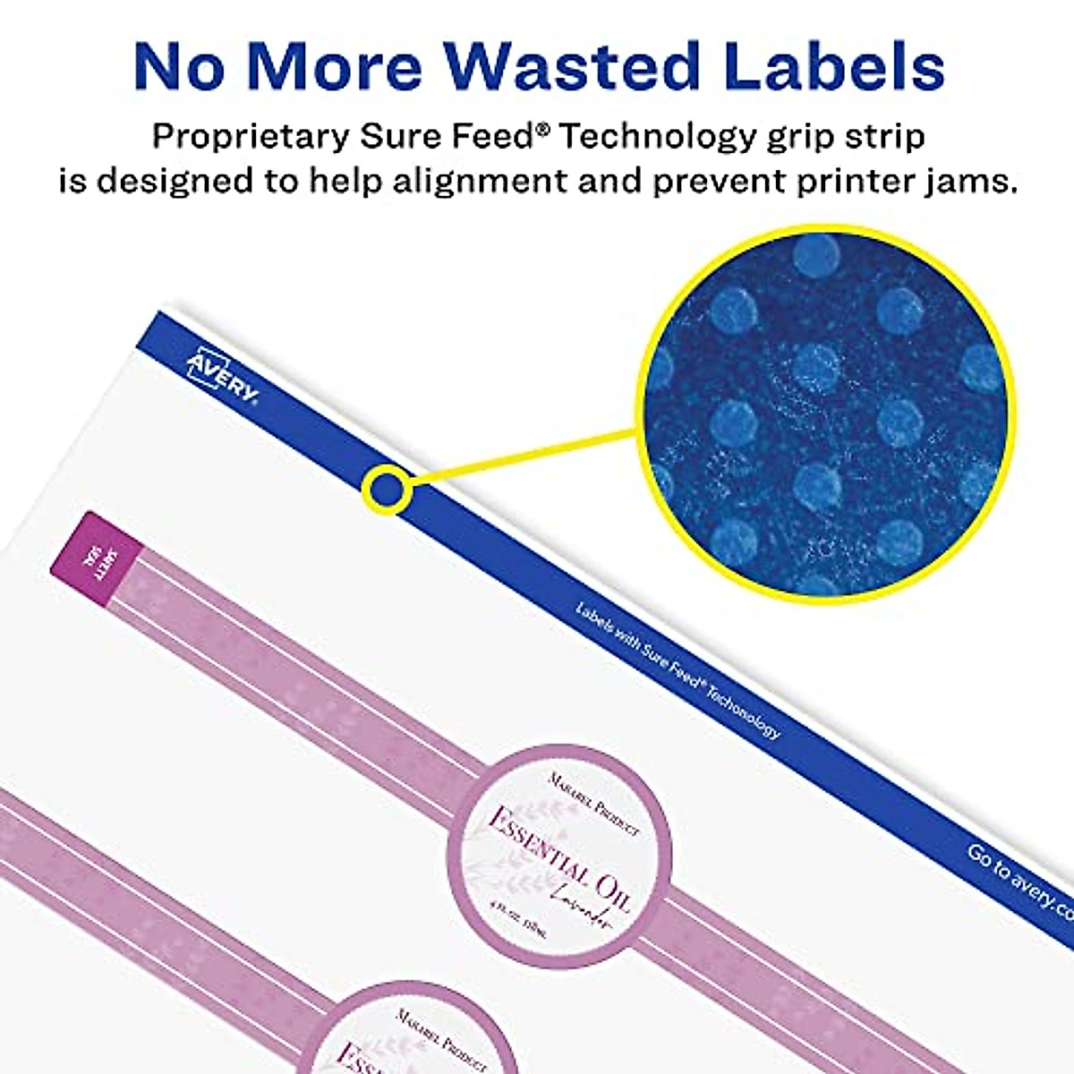 Avery Durable Waterproof Cigar Labels with Sure Feed, 1.5" x 7.75", 50 Oil and Tear-Resistant Waterproof Labels, Print-to-The-Edge, Laser/Pigment-Based Inkjet Printable Labels