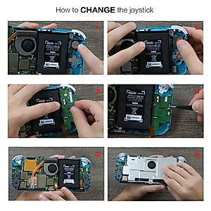 ECHZOVE Joystick Replacement Kits Compatible with Switch lite - White (2 Packs)