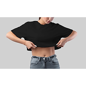 trilece Womens Crop Tuck, Croptuck band for tucking shirts, Adjustable Elastic Lightweight Sweater Cropping Belt (Black, Medium)