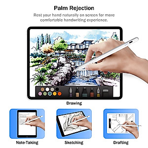 Cisteen Stylus Pen for iPad with Led Indicators, Tilt Sensor Palm Rejection Active Pencil for (2018-2022) Apple iPad 10/9/8/7/6th Gen, iPad Pro 12.9&11", iPad Air 5th/4th/3rd Gen, iPad Mini 6/5