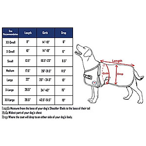 Derby Originals Ruff Pup 1200D Ripstop Waterproof Reflective Winter Dog Coat with Neck Cover and Harness Compatible Opening 220G - 17