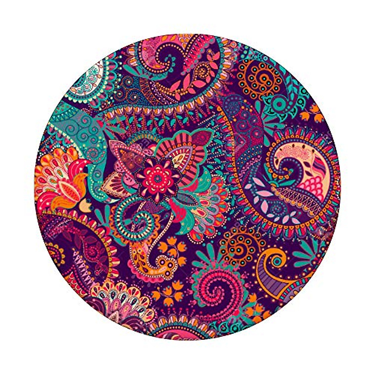 Colorful Paisley Print Pattern Pink Purple Blue Phone Stand PopSockets PopGrip: Swappable Grip for Phones & Tablets