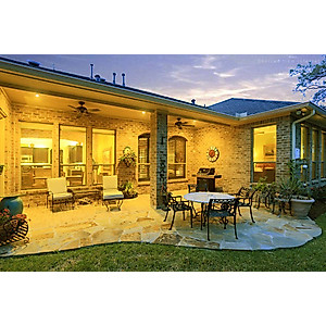 TORCHSTAR LED A19 Yellow Bulbs, 8W (40W Equivalent) Light Bulb, E26/E27 Base, Outdoor Bug Free Lights for Porch, Patio, Backyard, Entry Way, Pack of 6