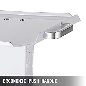 VEVOR 3 Trays Medical Cart 3-Layer Lab Cart 33Lb Load Capacity Heavy Duty Dental Cart Rolling Utility Cart with 4 PE Wheels for Lab, Hospital, Dental Office, Salon and More