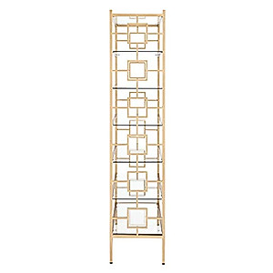 Safavieh Home Collection Brooklyn 7 Tier Etagere, Gold and Clear
