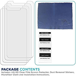 Tech Armor HD Clear Film Screen Protector Designed for Apple iPhone 11 Pro, iPhone X and iPhone Xs 5.8 Inch 3 Pack 2019