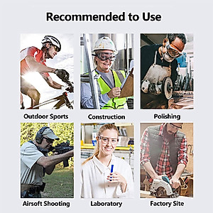 Holulo Clear Safety Goggle Splash & Impact Resistant Goggle Sand&Dust Over Glasses Eye Protector Wide-Vision Lab Safety Goggle