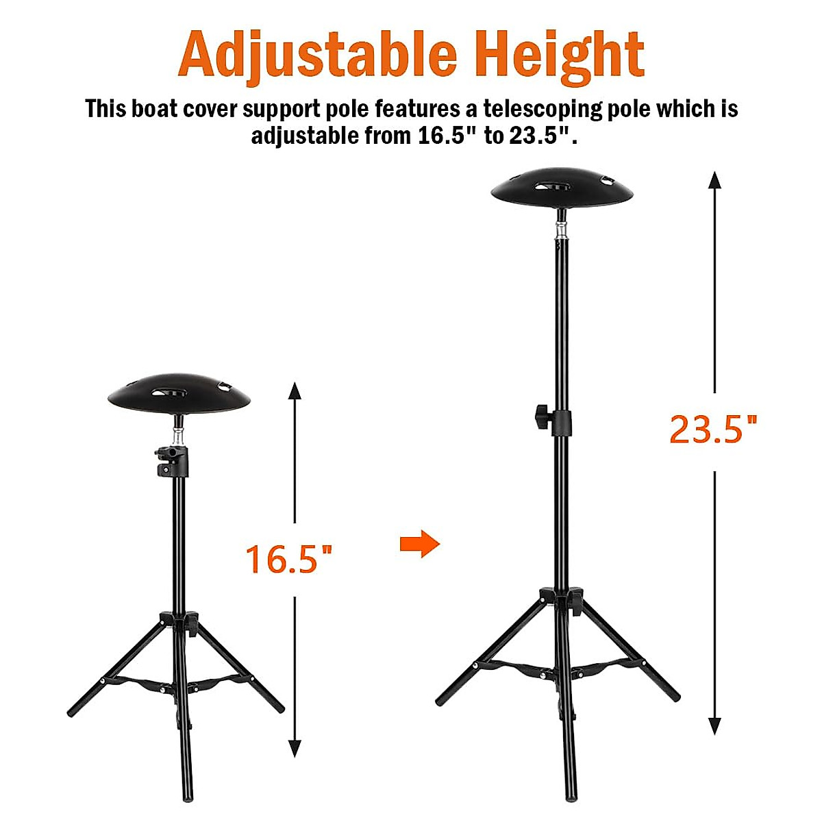 iCOVER Support Pole System for Patio Furniture Cover, Adjustable Height for Grill and Patio Dining Table Set Cover, Avoid Water Accumulation (Includes Straps)