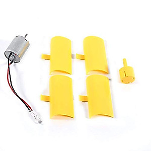 Zerone Micro Vertical Wind Turbines, Small Motor Blades Generator, DIY Set Vertical Breeze DC Motor Suitable for Teaching Physical Power Generation Principle