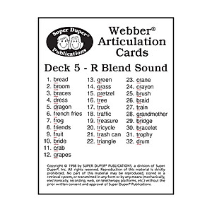 Super Duper Publications | Articulation R Blends Fun Deck | Vocabulary and Language Development Flash Cards | Educational Learning Materials for Children