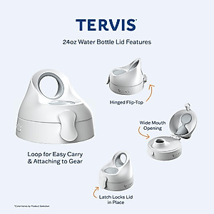 Tervis EttaVee Bright Brushstrokes Made in USA Double Walled Insulated Tumbler Travel Cup Keeps Drinks Cold & Hot, 24oz Water Bottle, Classic