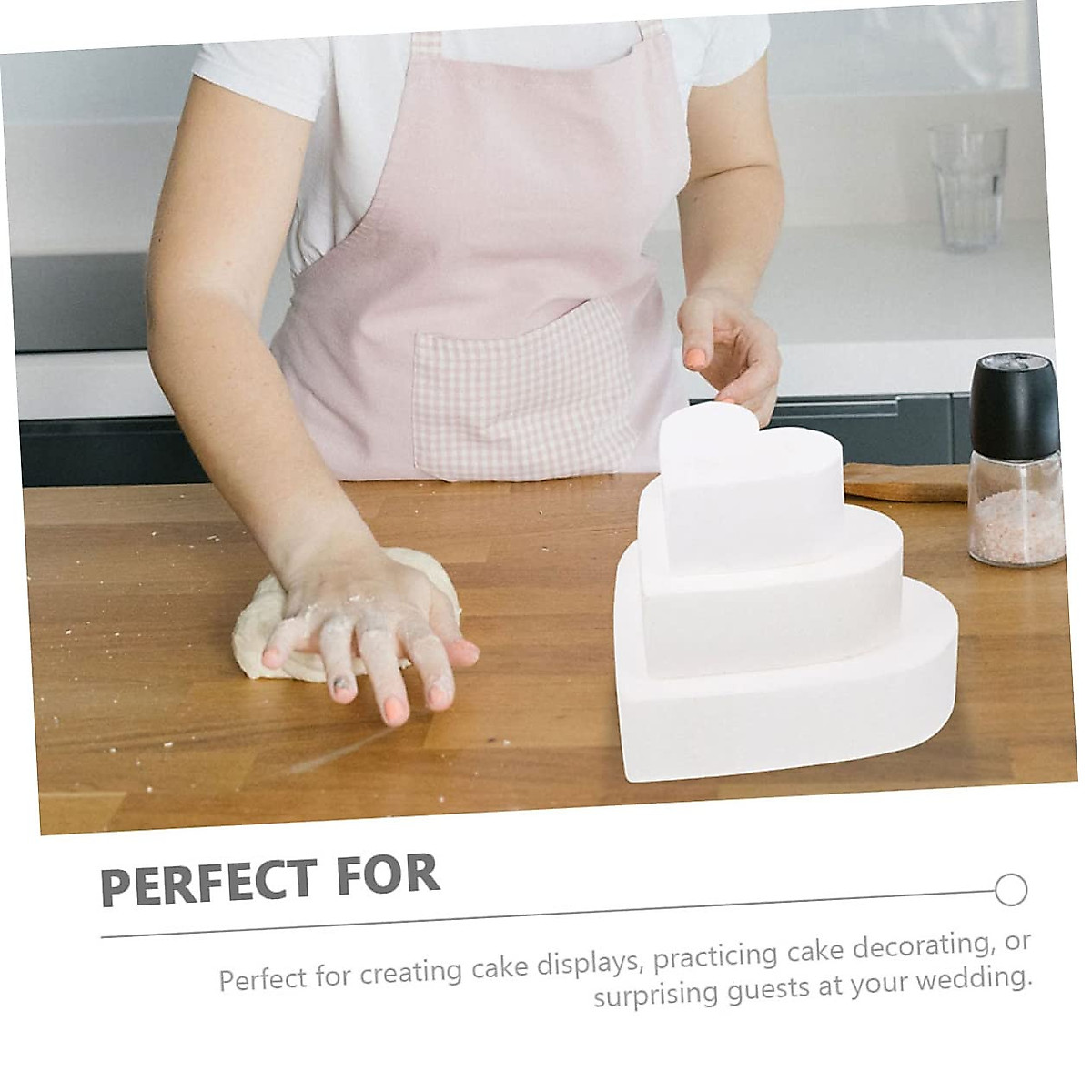 Abaodam 3pcs Bubble Cake Cupcakes Rotating Cake Stand Cake Decorating Cilindros para Fiestas Redondos Blancos Cake Shape Molds Gummy Molds Dummy Accessories to Rotate Wedding White Foam