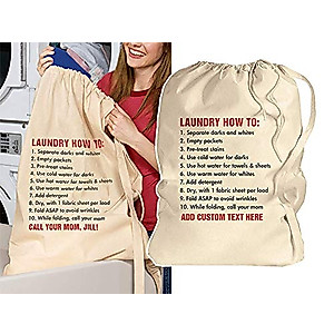 Custom College Laundry Bag: Canvas Laundry Bag