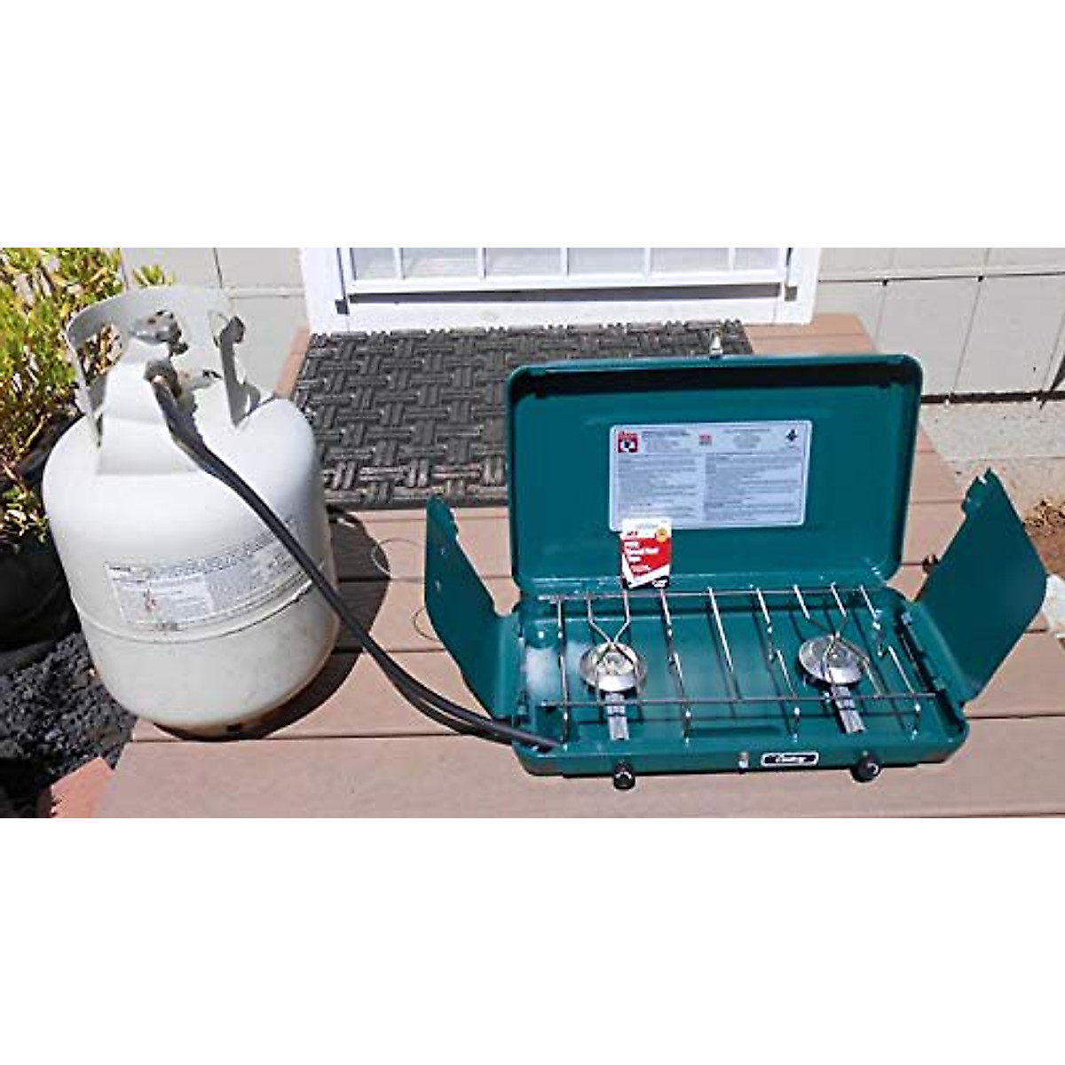 Hiland GA09 Propane Tank Adapter Hose 10 Ft, w/Adapters, Black, One Size Fits All, Black