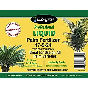 Palm Fertilizer by E Z-GRO | Our 17-5-24 is Specially Formulated for Your Indoor Palm Tree and Your Outdoor Palm Trees | Our Palm Tree Fertilizer is Enhanced with Extra Micronutrients