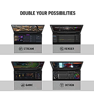 ASUS ROG Zephyrus Duo SE 15 Gaming Laptop, 15.6” 300Hz FHD IPS Type Display, NVIDIA GeForce RTX 3080, AMD Ryzen 9 5900HX, 32GB DDR4, 1TB PCIe SSD, Per-Key RGB Keyboard, Windows 10 Pro, GX551QS-XS98